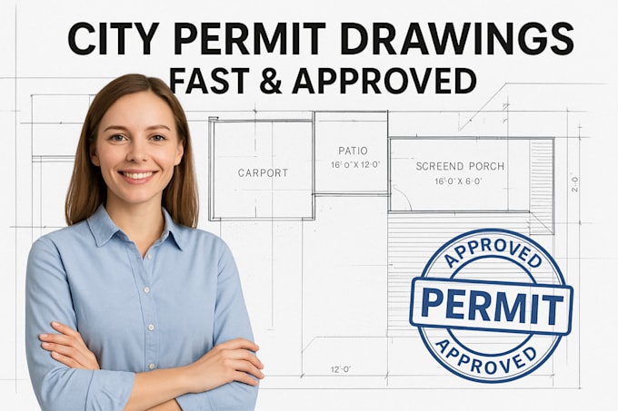 Do full city permit drawings for carports, patios, screened porches ...