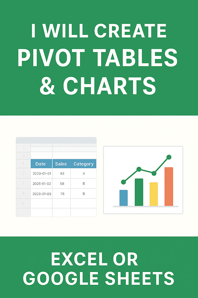 Create pivot tables and charts in excel and google sheets by Khadijanasir01 | Fiverr