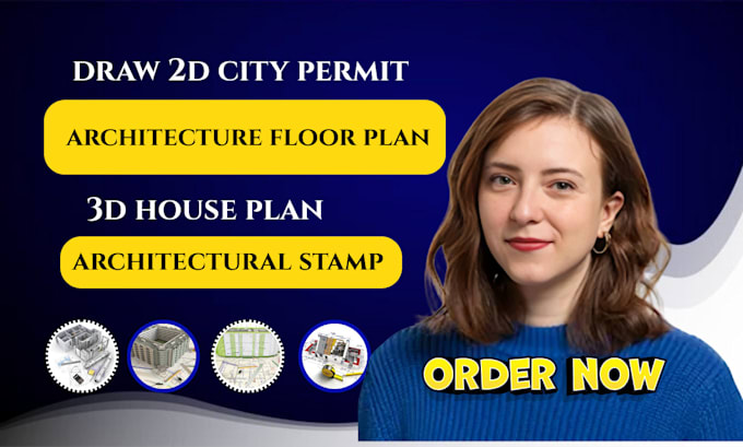 Draw city permit 2d floor plan architecture 3d house plan architectural ...