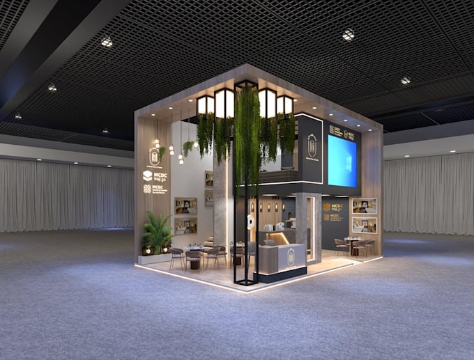 Design 3d exhibition stand, mall kiosk, display booth, mall, stall ...
