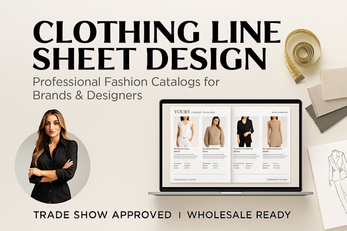 Design luxury and unique clothing line sheets, fashion catalogs ...