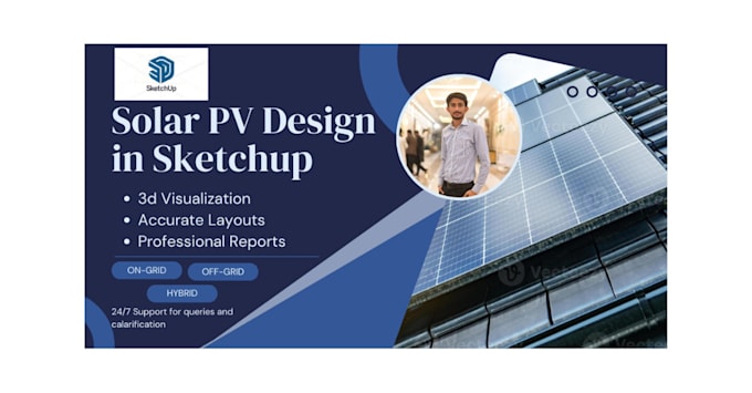 Do 3d sketchup design and report of solar pv design by Zee_shaan_ | Fiverr