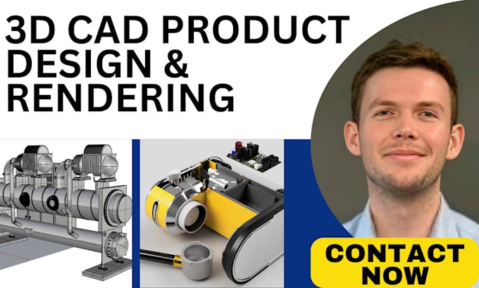 Do 3d product design, 3d product modeling, 3d cad, 3d rendering with solidworks by James_jones9 ...