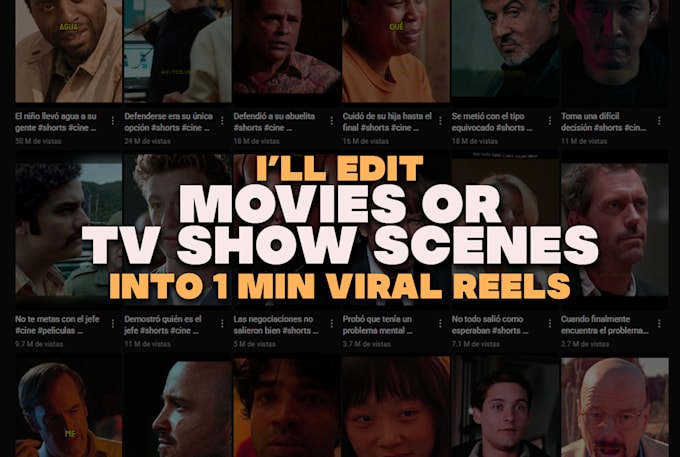Edit movie or show scenes into 1 min short and tiktok videos by Dimutz ...
