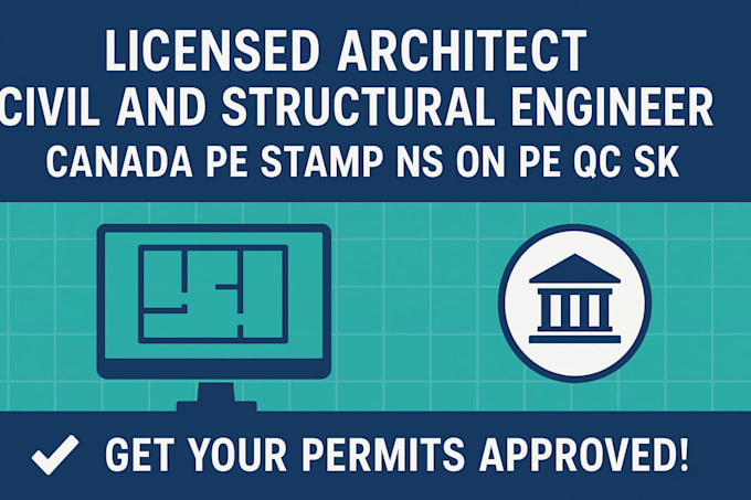 Licensed architect civil and structural engineer canada pe stamp ns on ...