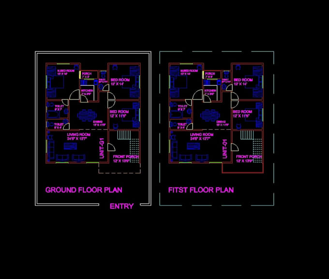 Create house, building, and site autocad 2d plans by Avinash_khatik2 ...