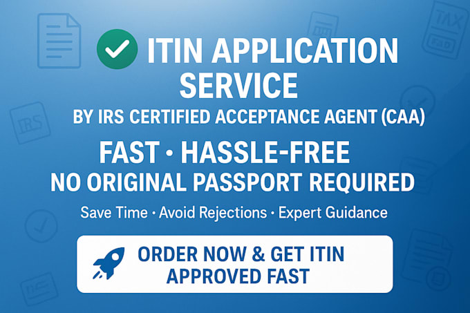 Apply your itin individual taxpayer identification number as irs caa by ...