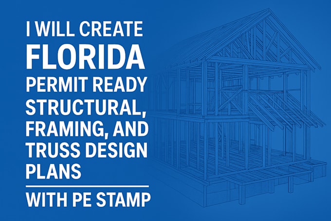 Create structural design, framing plan, truss design with permit ready drawing by Joshuapermit ...
