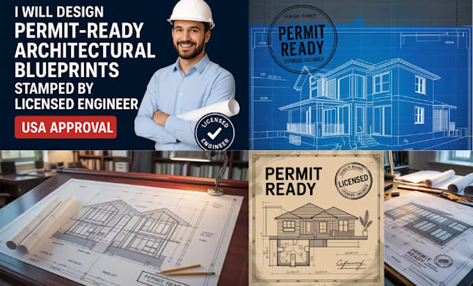 Design permit ready architectural blueprints stamped by licensed ...