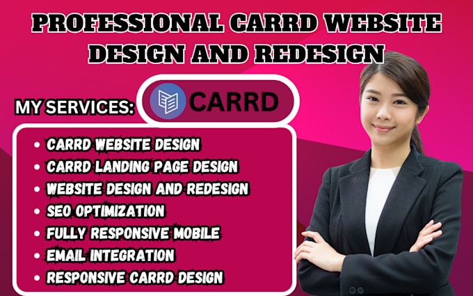Design professional carrd landing page, carrd website design and ...