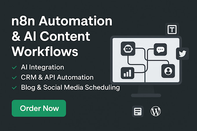Configuraré automatización en n8n, n8n vapi ai, retell ai ai agents, publicación en redes ...