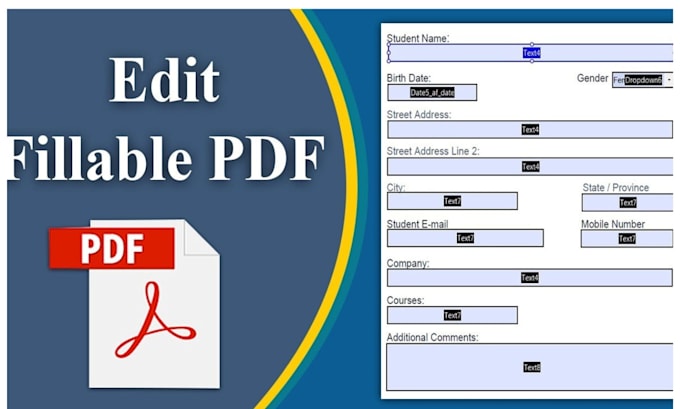 Create fillable pdf form interactive pdf questionnaire by Jeremiahkharie | Fiverr