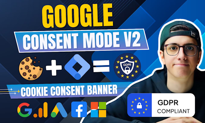 Setup consent mode v2, cookie consent banner, cookie banner, gdpr ...