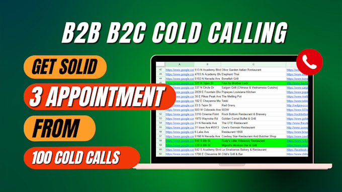 B2b cold calling, b2c cold calling, b2b appointment setting, cold calling by Bronzetech001 | Fiverr