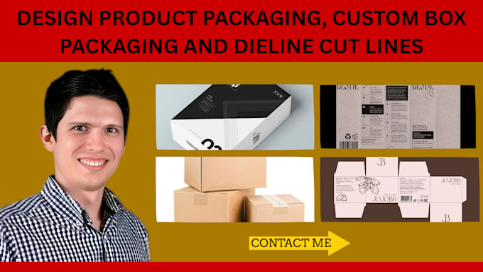 Design product packaging, custom box packaging and dieline cut lines by ...