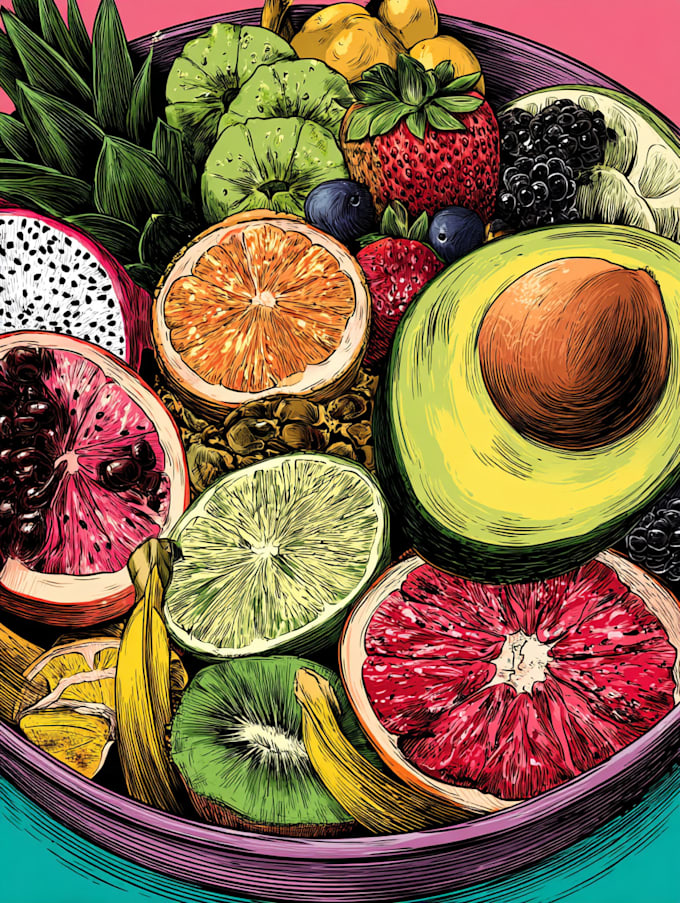 Design food pop art of your food pop art by Trevionminor | Fiverr