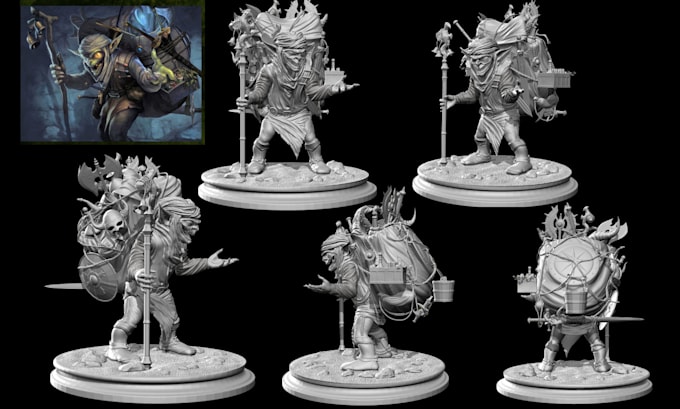 Sculpt 3d articulated action figure model 3d miniature toy design 3d ...