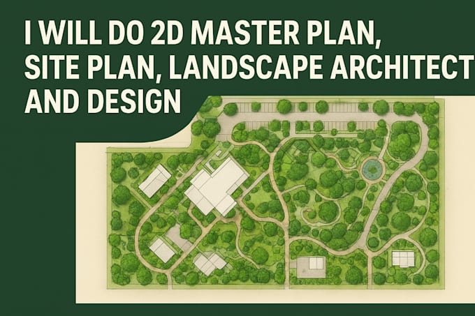 Draw 2d site plan, landscape plan architect, frontyard, pergola garden ...