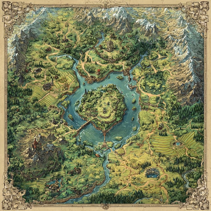 Make your fantasy map for dnd by Magodo__ | Fiverr