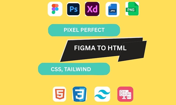Convert psd to html, figma to html, image to html responsive by Jenny ...