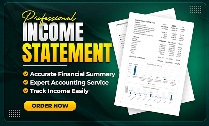 Create a professional income statement from your bank transactions by ...
