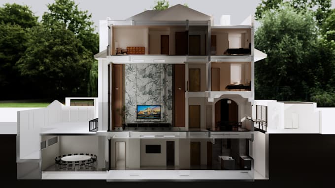 Complete the interior design with renderings and 3d layout ...