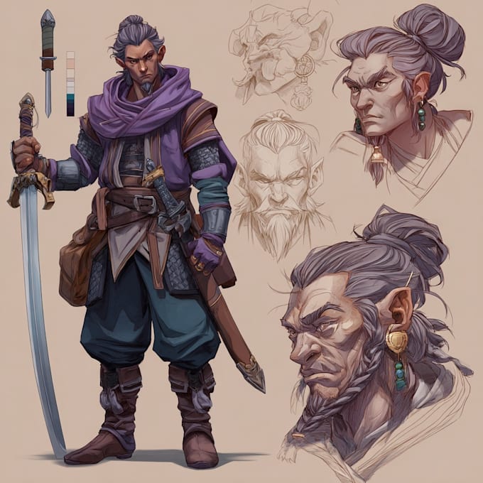 Draw dnd character art or concept art by Tereyuw | Fiverr