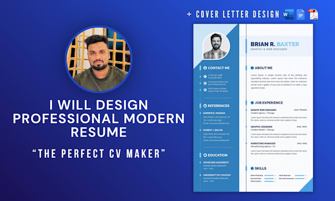Design professional modern resume the perfect cv maker by Ahamed_hafil ...