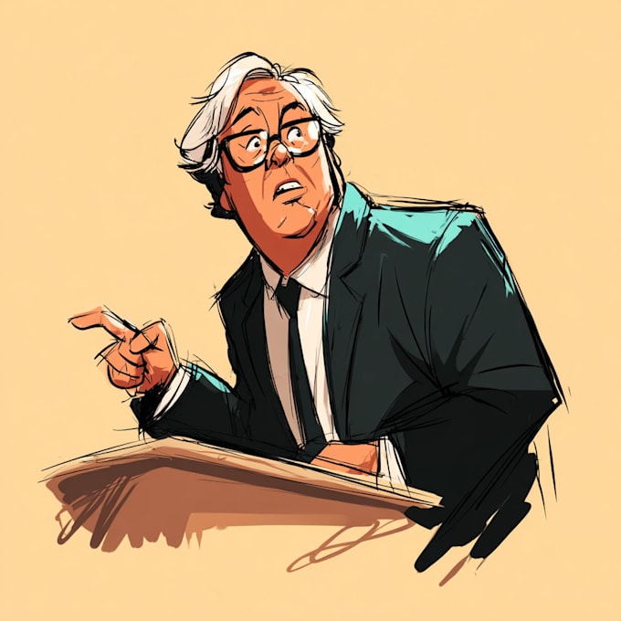 Draw a political cartoon art for you by Nantalerno | Fiverr