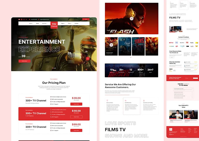 Build iptv website iptv reseller website livestreaming website by ...