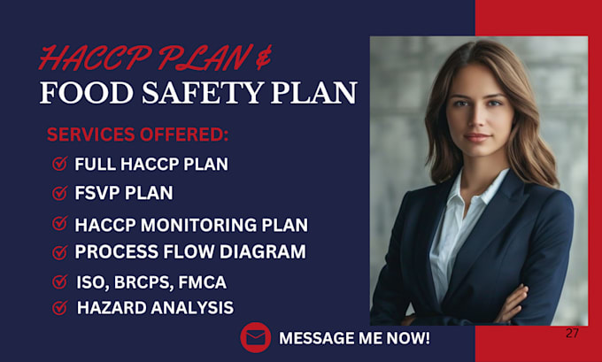 Make haccp plan , haccp and food safety plans, procedures, record ...