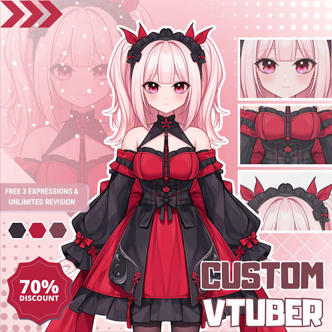 Make vtuber model, vtuber, live2d, vtuber rigging, live2d model by Crest_cole | Fiverr