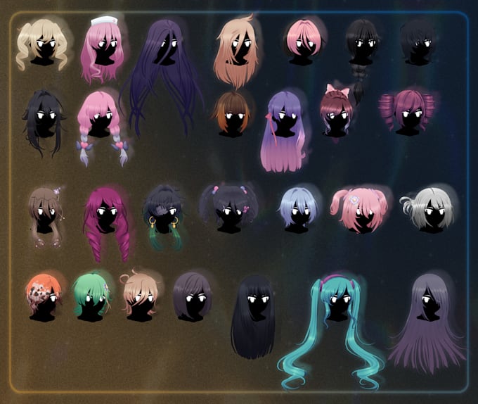 Make a yandere simulator hair model pack by Avluu222 | Fiverr