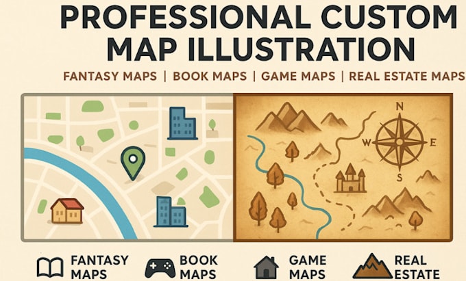 Do professional map illustration, fantasy maps, game maps and custom ...