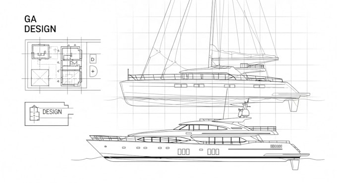 Design and review boat, ship, yatch construction and ga plans as naval ...