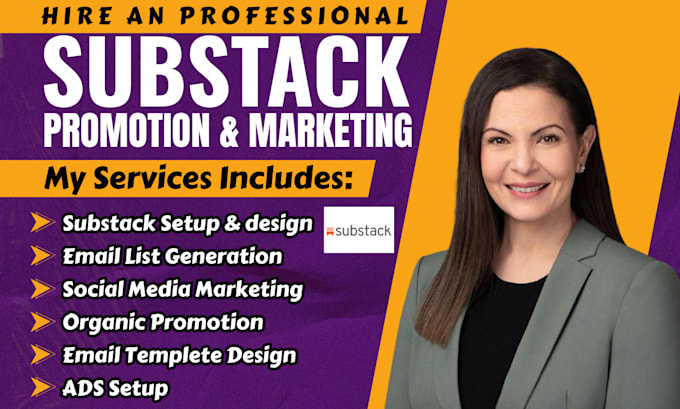 Professionally promote substack setup substack newsletter, grow substack page by Funnels_smart ...