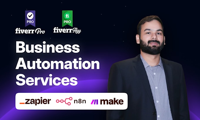 Automate with zapier, make, n8n and ai for smarter workflows by Solvare | Fiverr