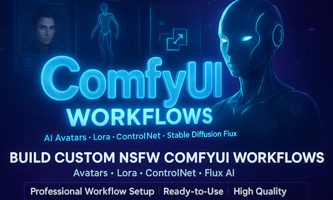 Build nsfw comfyui workflow lora controlnet flux stable diffusion ai avatar by Mirah_tee09 | Fiverr