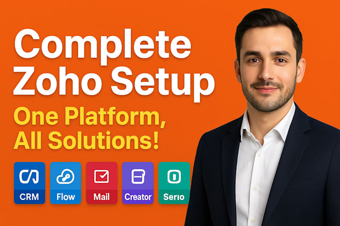 Setup zoho one zoho flow zoho mail zoho creator zoho crm zoho recruit ...