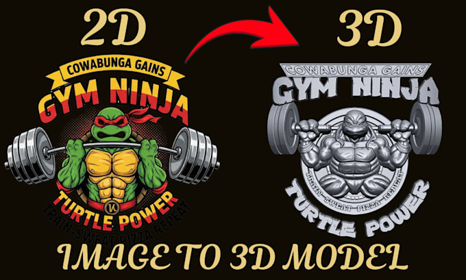 Transforme seu modelo 2d em 3d, imagem em arquivo stl imprimível em 3d ...