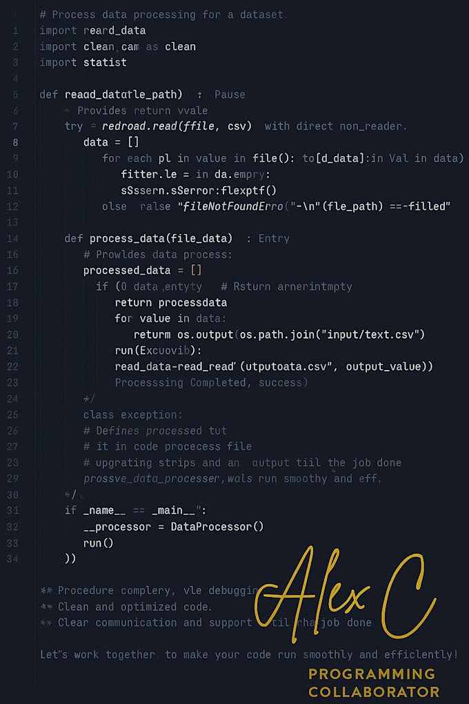 Create python scripts for automation and data analysis by Ahjcodestudio | Fiverr