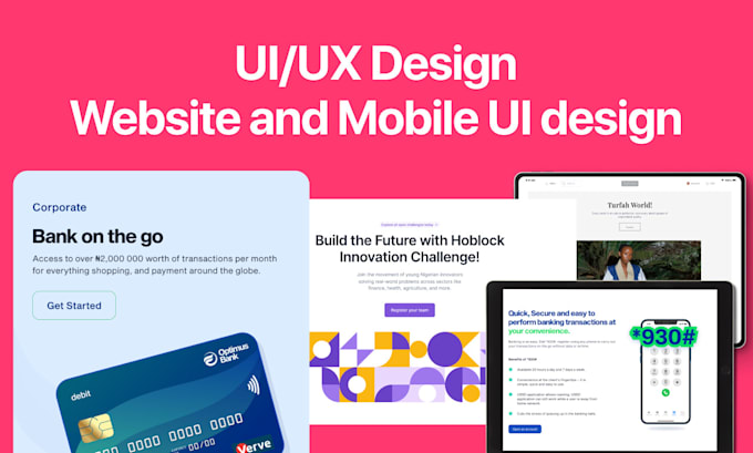 Do ui ux design, figma design, mobile app, website ui design, landing page by Samm_nutur | Fiverr