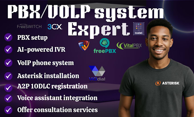 Configure asterisk voip freepbx fusionpbx issabel magnus billing 3cx ...