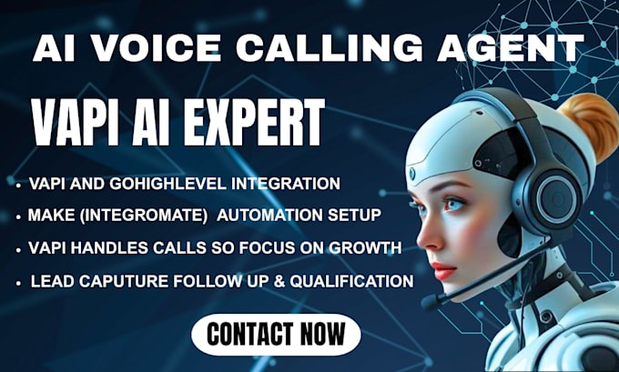 Build ai agent ai voice agent ai cold calling ai agent vapi ai calling agent by Godraamly | Fiverr
