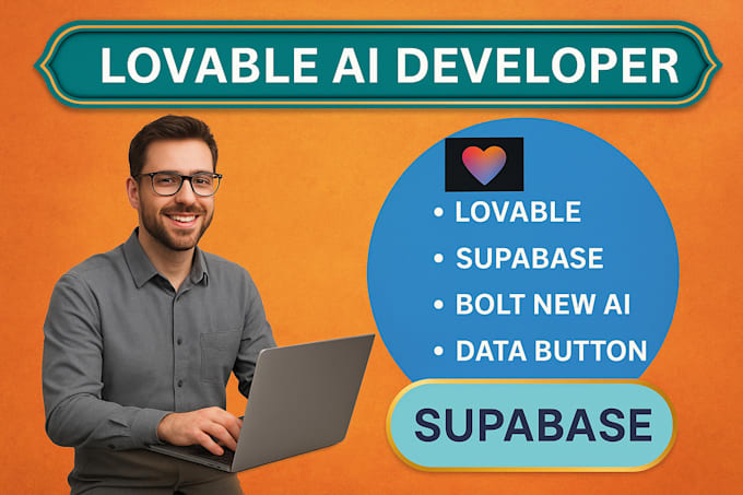 Develop lovable ai web apps, saas mvp, and website using bolt, supabase, replit by Michel_ade ...
