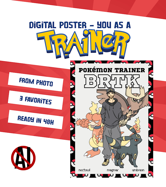 Draw you as a pokemon trainer character by Fistash | Fiverr