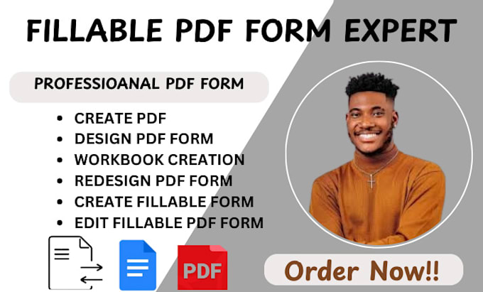 Create fillable pdf workbook, convert your files document to a fillable pdf form by Mahbub_001 ...