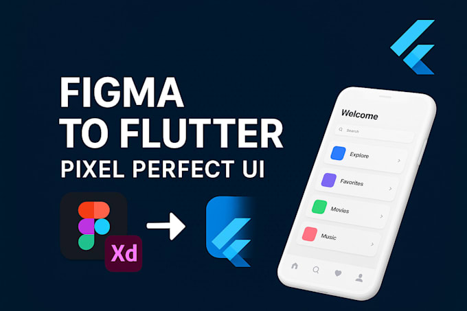 Convert your figma, sketch design or xd design into pixel perfect flutter app ui by Ambreen ...