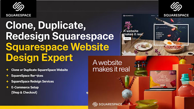 Clone, duplicate squarespace, redesign squarespace website, design squarespace by Valeria_martzz ...