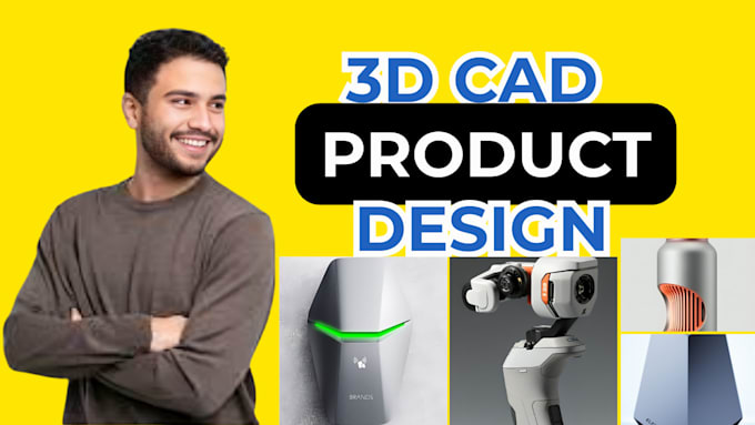 Do 3d cad design, 3d product modeling or rendering and 3d product ...